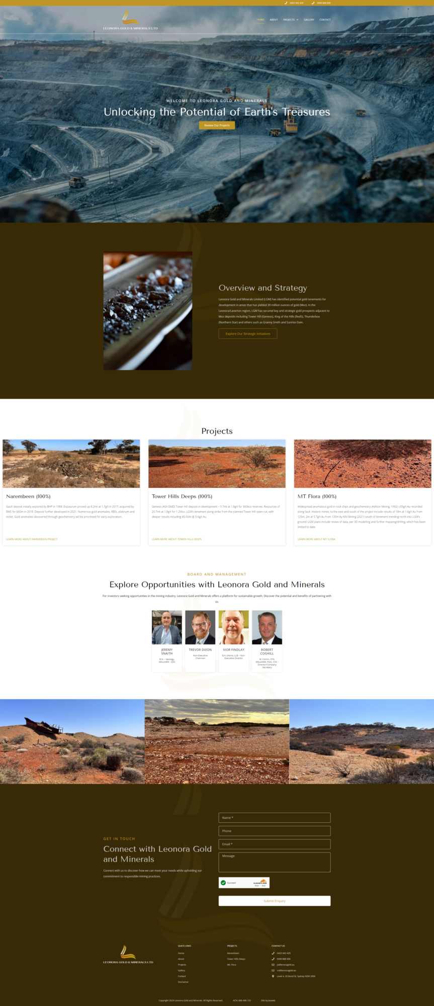 Leonora Gold & Minerals Ltd - Jezweb
